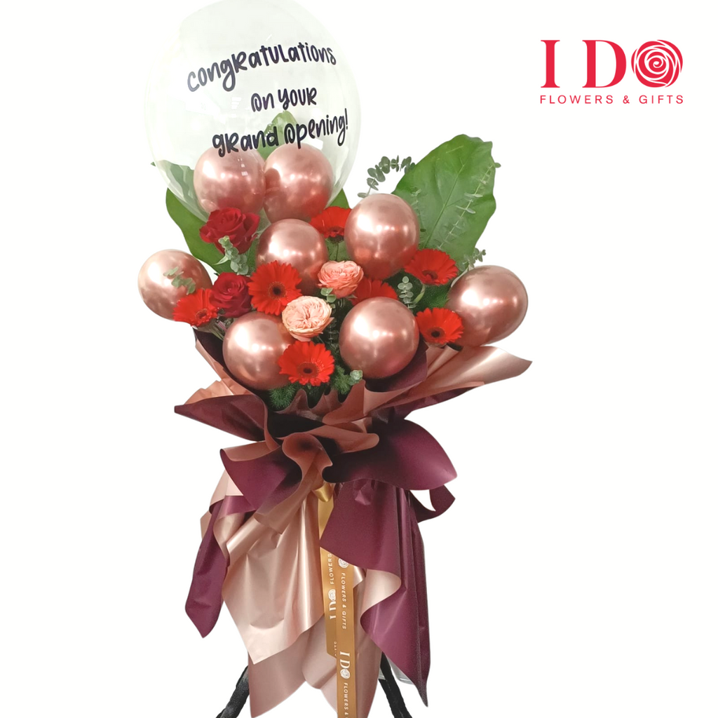 Prosperity Modern Congratulatory Tripod Stand with Customised Balloon ...